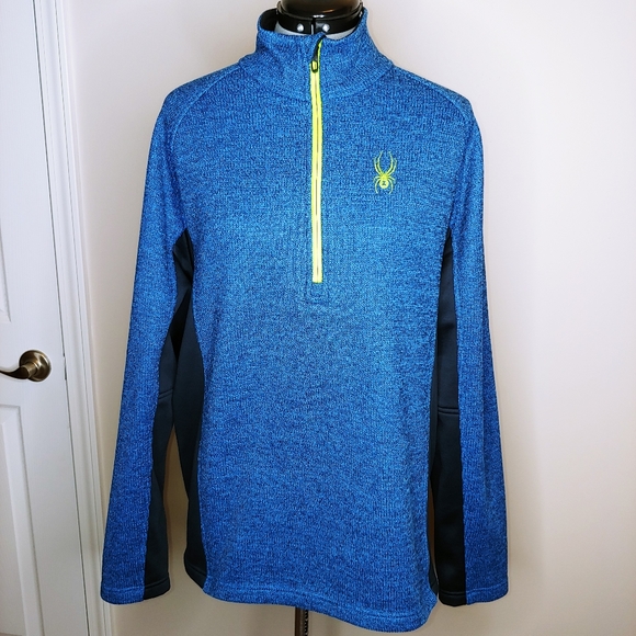 Spyder | Sweaters | Spyder 4 Zip Blue Mens Sweater Large Euc | Poshmark
